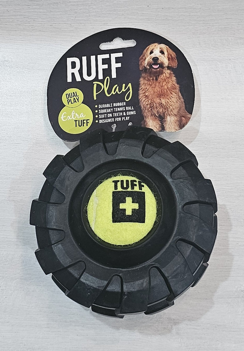 Ruff Play Tuff Rubber Tennis Ball - Tough Fetch Dog Toy – Perfectly ...