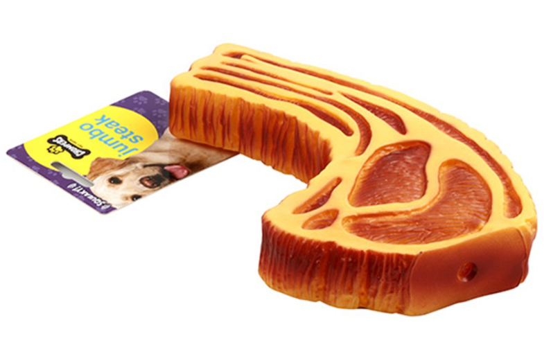 Dog Toy Squeaky Jumbo Steak – Perfectly Pawesome