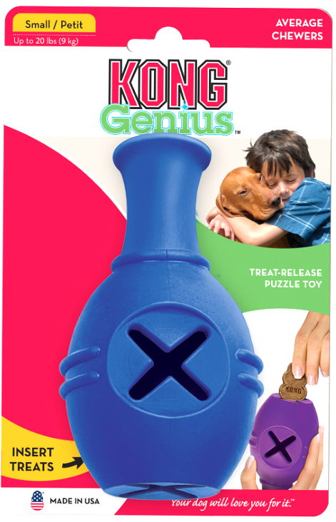 KONG Genius Leo Treat Dispensing Puzzle Toy to Stimulate Your Dogs Cur ...